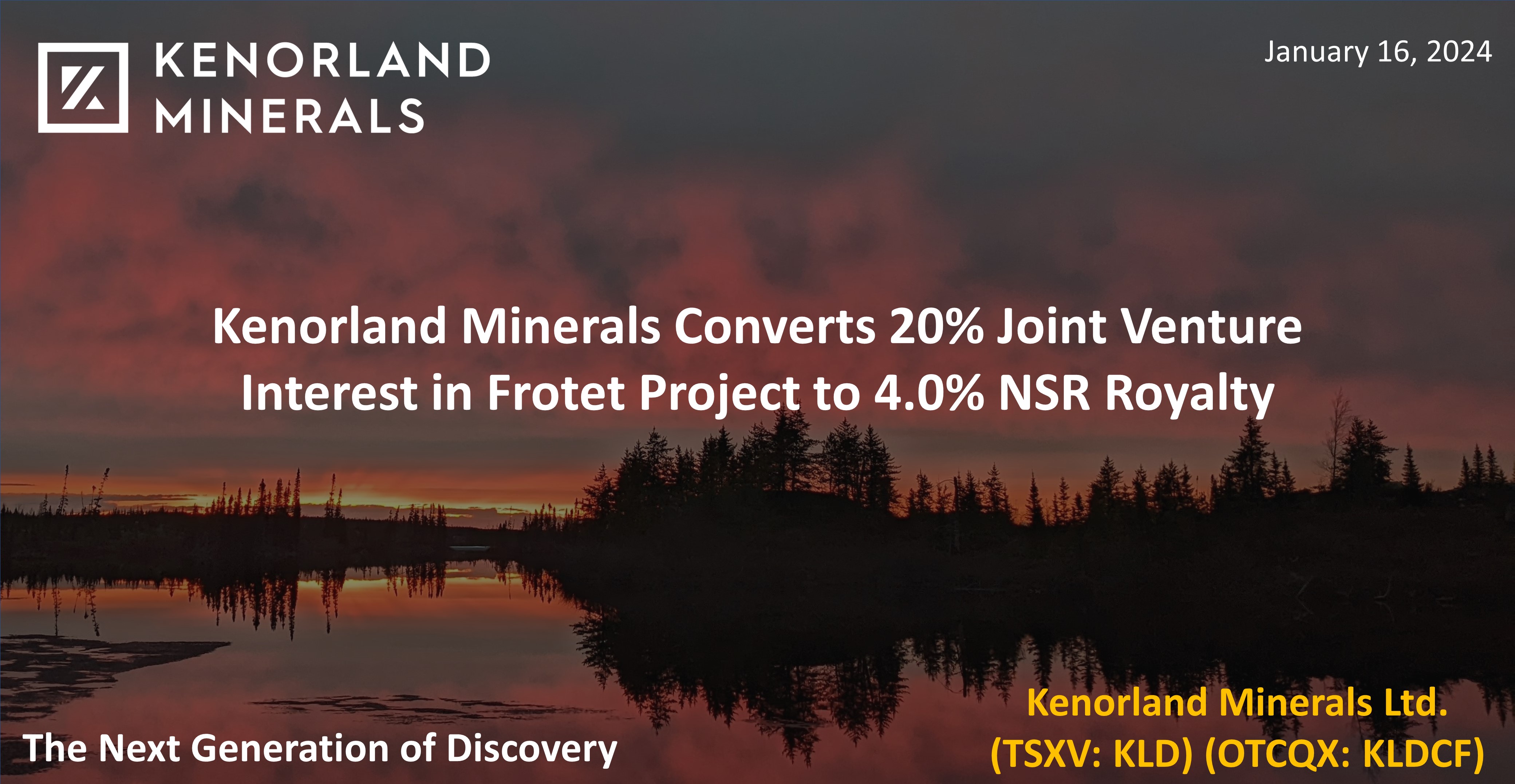 Kenorland Minerals Ltd. - News